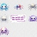 Watercolor Cute Spiders Clipart Halloween Spider Clipart Cute Halloween ...