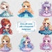 Cute Kawaii Princess Clipart, Princess PNG Digital Download, Girls ...