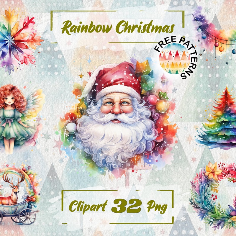 Rainbow Christmas - Etsy