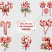 Candy Cane Clipart, Christmas Sweets PNG, Christmas Images, Watercolor ...