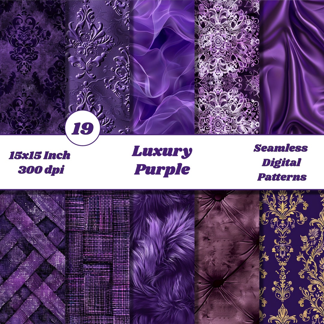 Luxury Purple Seamless Pattern - Elegant Purple Designs, Rich Art ...