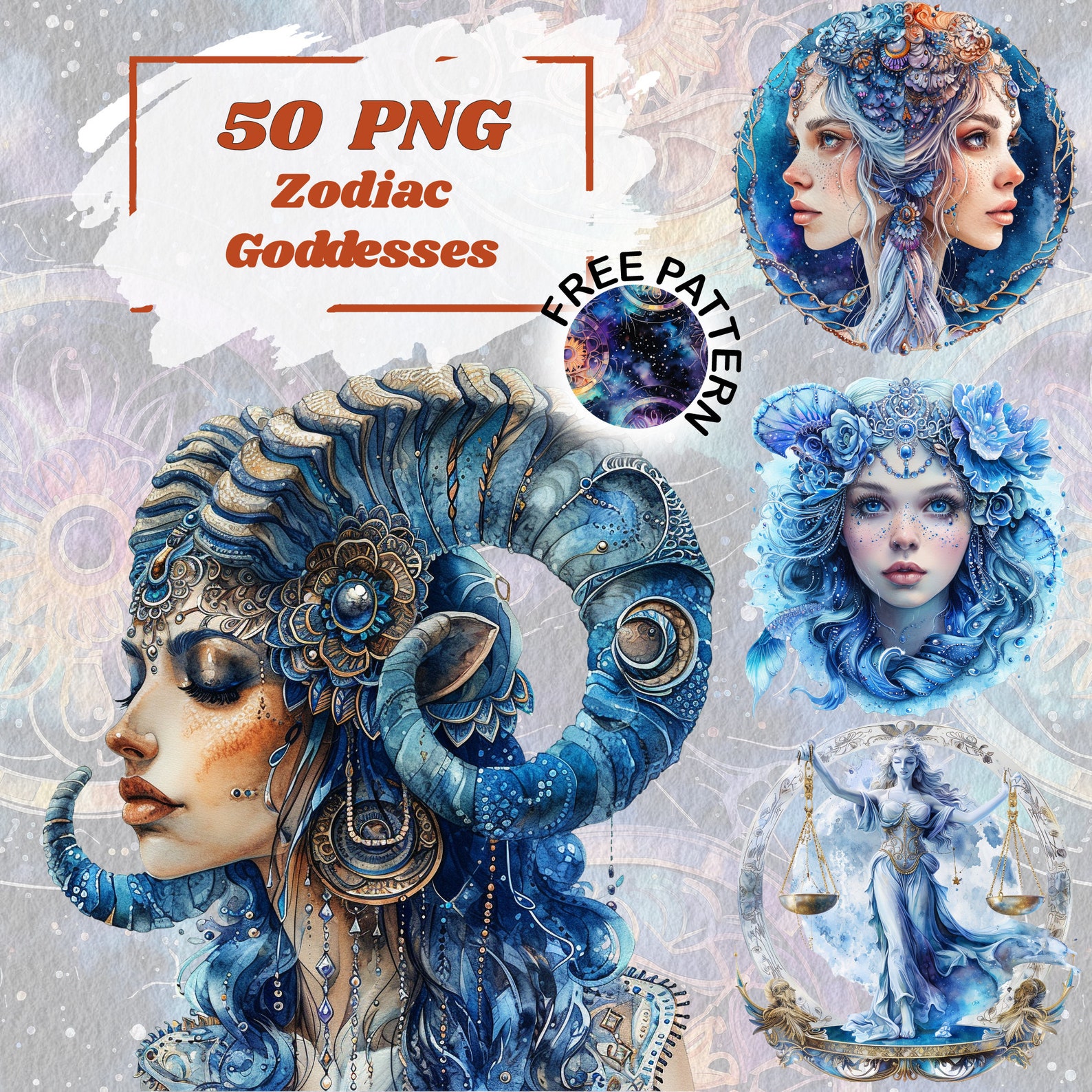 Zodiac Sign Clipart Bundle Zodiac PNG Images for Commercial Use ...
