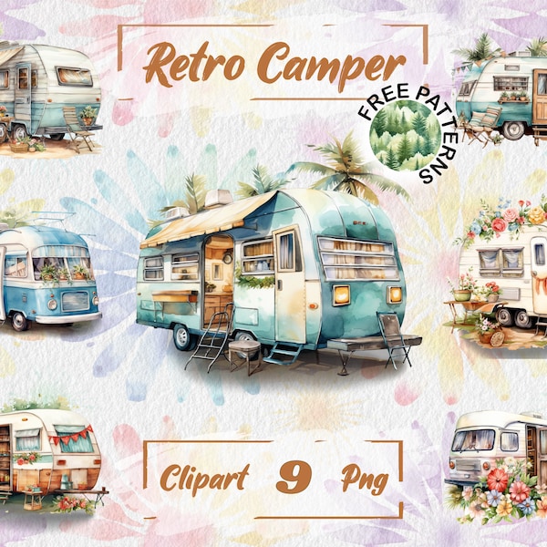Retro Camper Art - Etsy