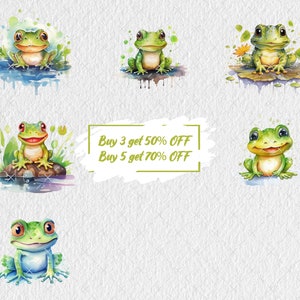 Watercolor Cute Frog Baby Frog Clipart, Baby Frog With a Tie Png ...