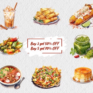 Watercolor Mexican Food Mexican Food Clipart Mexican Restaurant PNG ...