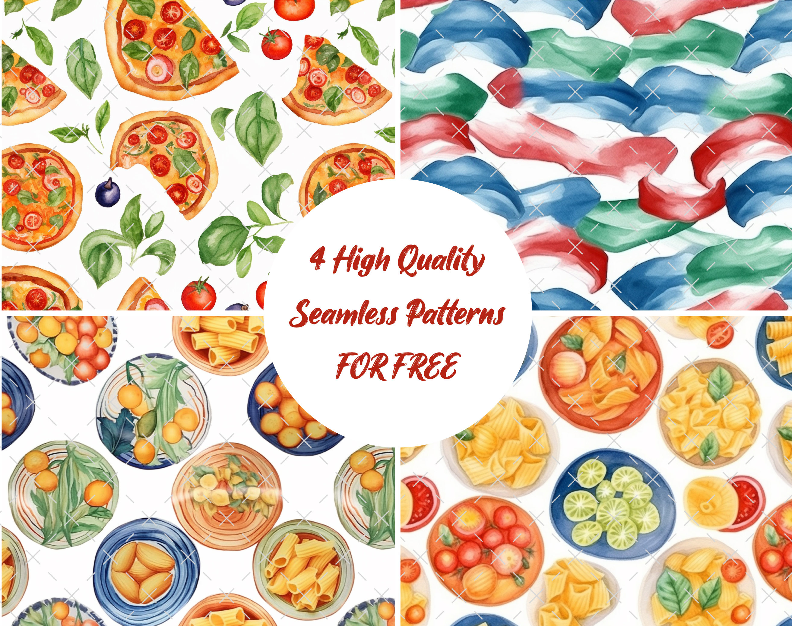Watercolor Italian Food Pasta Clipart PNG Watercolor Noodles - Etsy