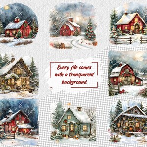 Christmas Barn Clipart PNG, Festive Barn Graphic, Holiday Barn Art ...
