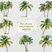 Coconut Palm Trees Clipart, Watercolor Clipart, Watercolor Palm Leaves ...