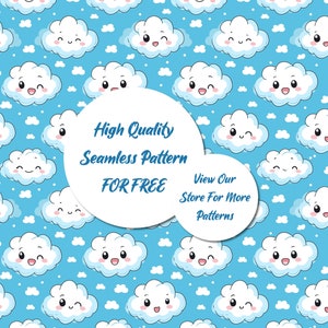 Cute Kawaii Clouds Clipart, Cute Clouds PNG Digital Download, Clouds ...