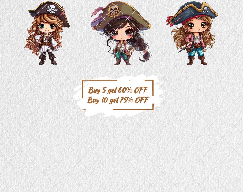 Cute Pirates Clipart Bundle Watercolor Clipart PNG Children Buccaneers ...