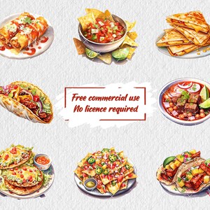 Watercolor Mexican Food Mexican Food Clipart Mexican Restaurant PNG ...