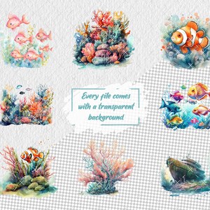Underwater Life Clipart Summer PNG Clipart Fish PNG Bundle Sea Life ...