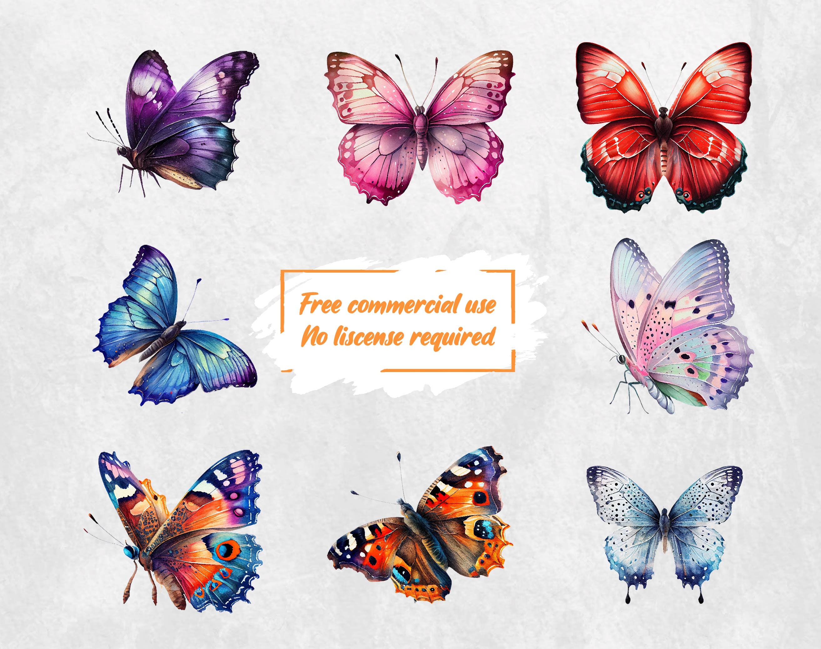 Colorful Butterfly Clipart Bundle Butterfly PNG Exotic - Etsy