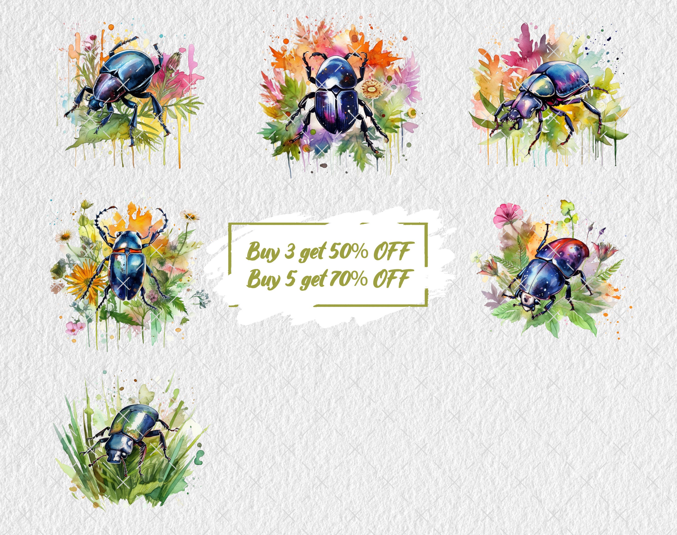 Watercolor Beetles Clipart Bug Clip Art Cute Beetle Clip - Etsy Australia