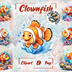 Watercolor Clownfish Clipart Fish Clipart Watercolor Clownfish Png Cute ...