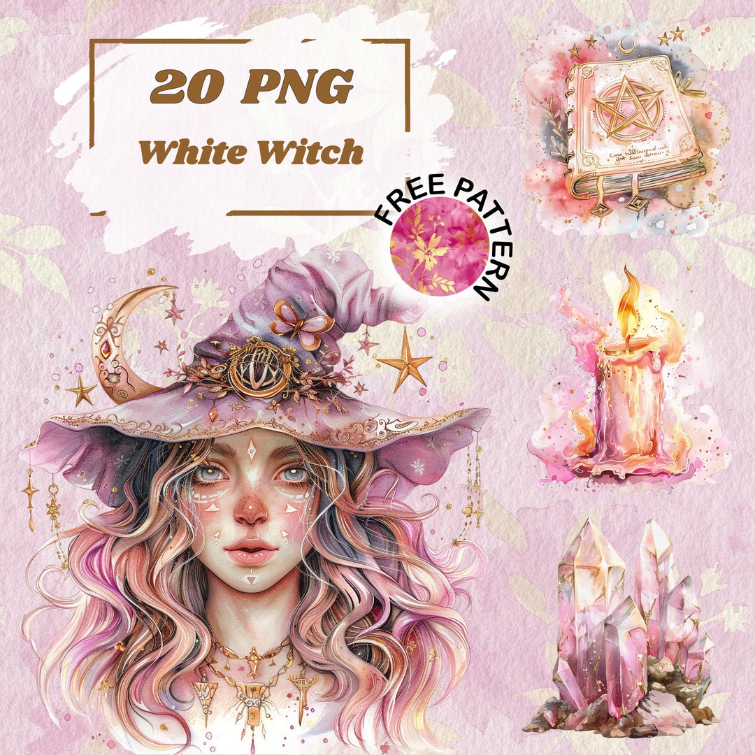 Witch's Cottage Watercolor Clipart, Wiccan Png, Magical Clipart ...