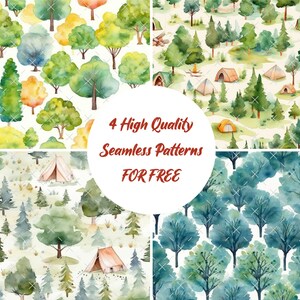 Watercolor Campsites PNG Camping Clipart Summer Activities PNG ...