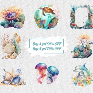 Underwater Life Clipart Summer PNG Clipart Fish PNG Bundle Sea Life ...