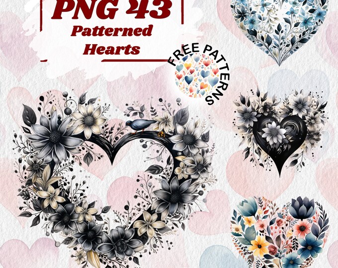 Heart Watercolor Clipart. Rainbow Wedding Clip Art Illustration ...