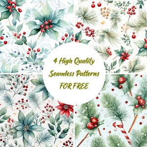 Mistletoe Clipart, Watercolor Christmas Graphics, Transparent Images ...