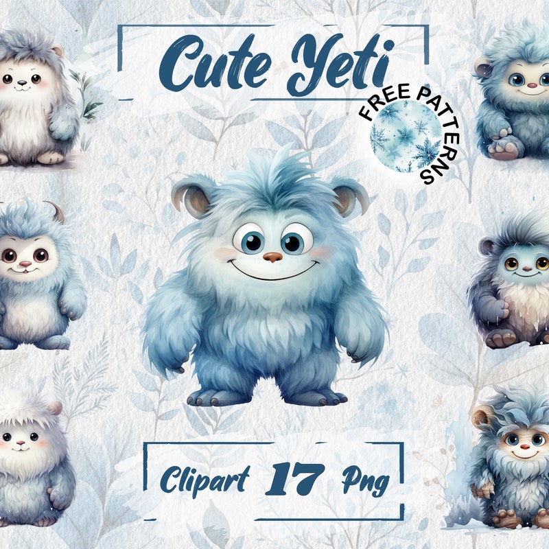 Yeti Clipart - Etsy