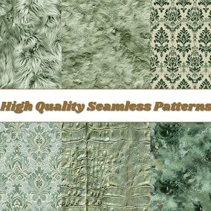 Luxury Sage Seamless Pattern - Elegant Sage Designs, Sage Art, Stylish ...