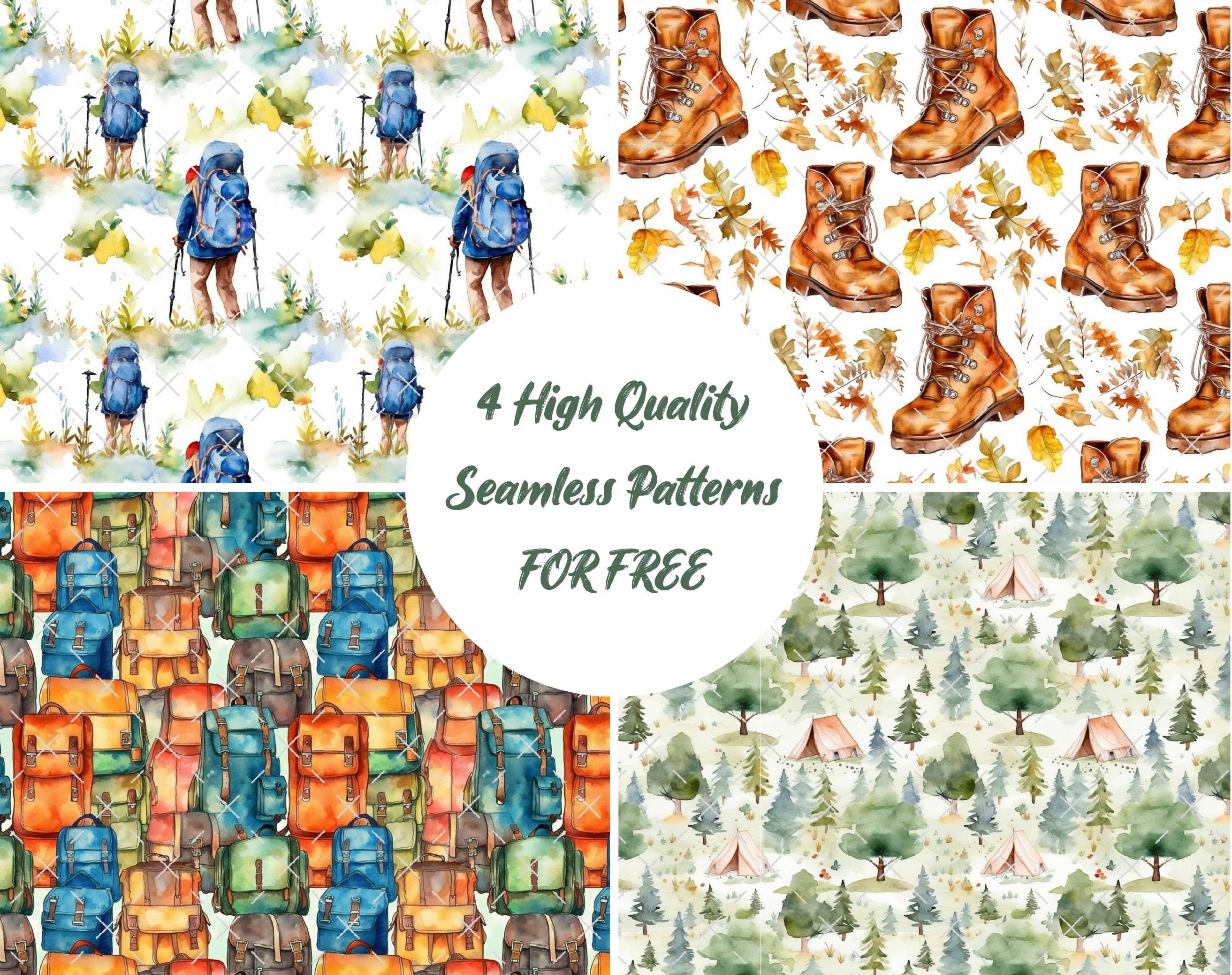 Watercolor Camping Clipart Summer Adventure Bundle Camper Van - Etsy