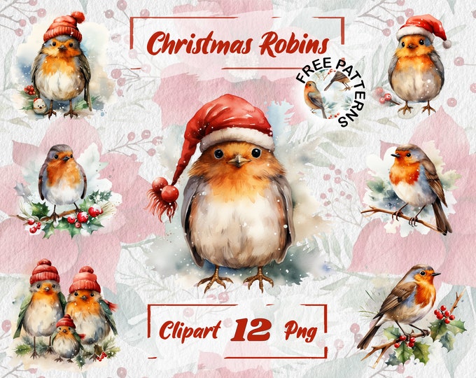 11 Robin Clipart, Christmas Robin Clipart, Red Robin Clipart, Robin ...
