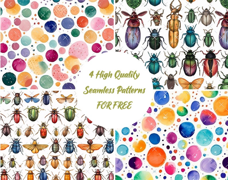 Watercolor Beetles Clipart Bug Clip Art Cute Beetle Clip - Etsy Australia