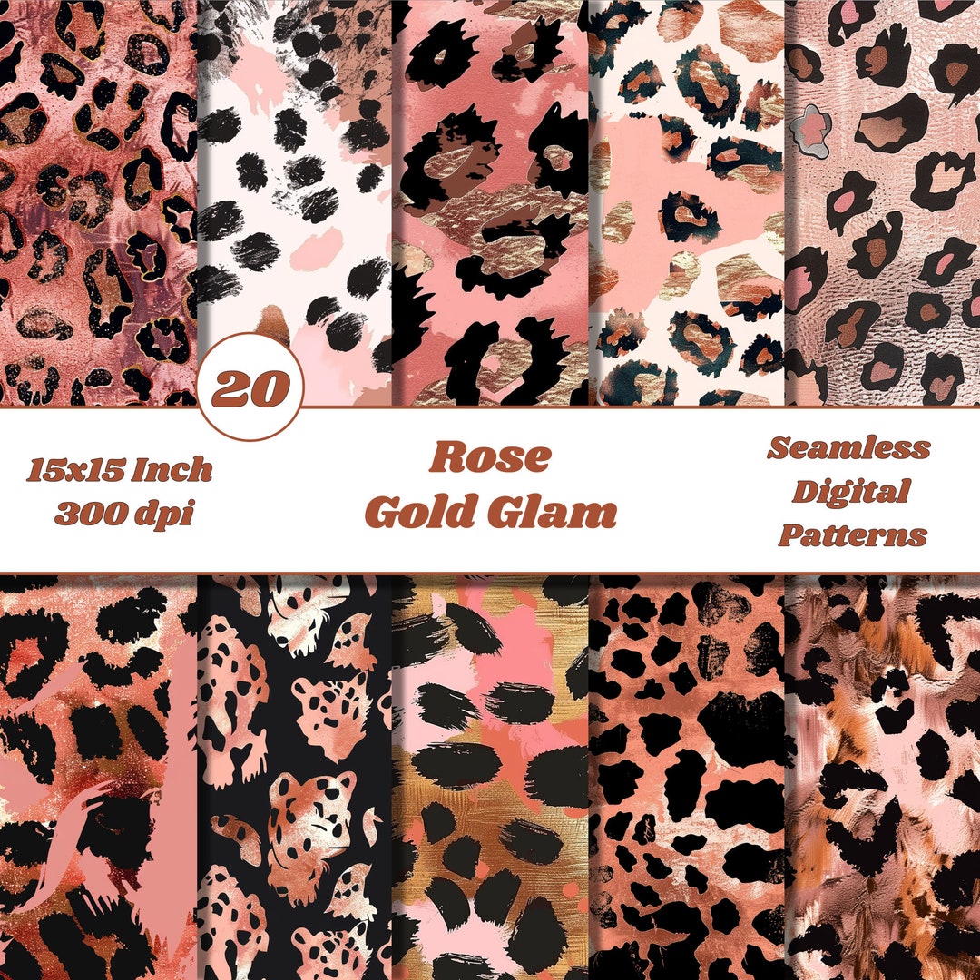 Rose Gold Glam Seamless Pattern Elegant Rose Gold Designs, Glamorous ...