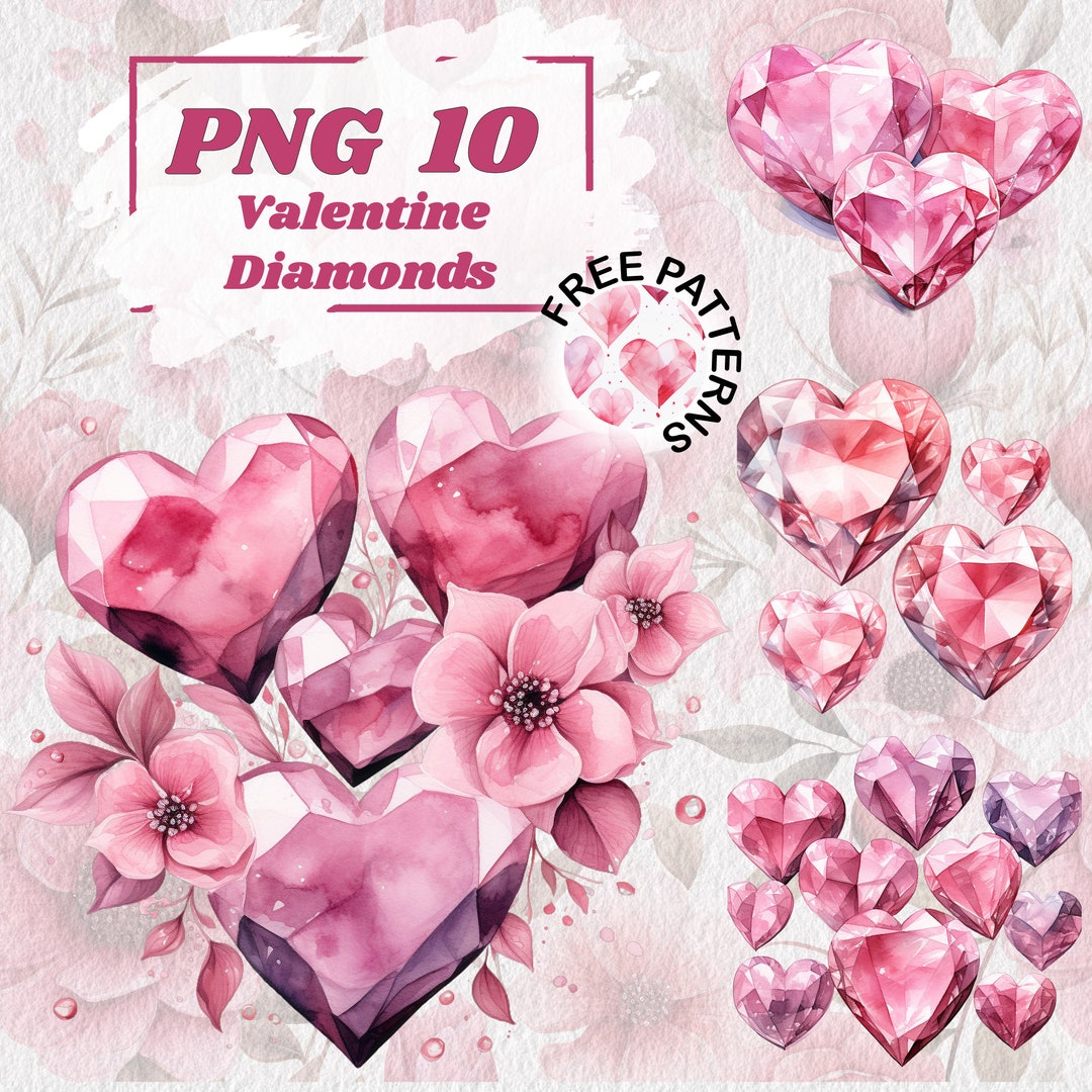 Romantic Valentine's Day Diamonds Clipart, Valentine's Day Gifts ...