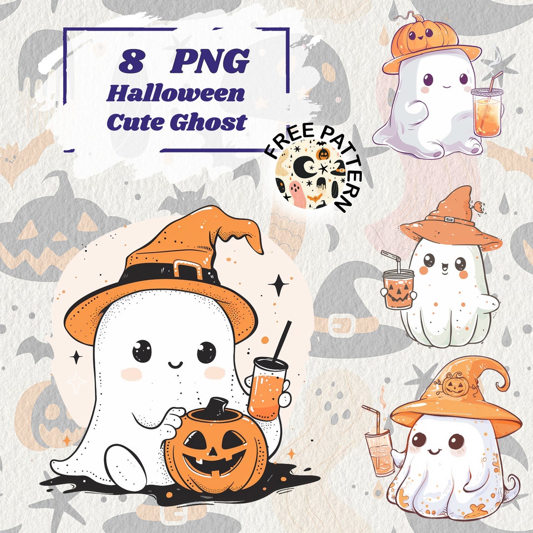Halloween Cute Ghost PNG Clipart Adorable Halloween Ghost, Spooky Cute ...