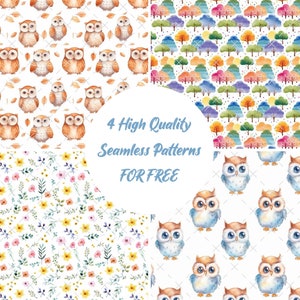 Sweet Baby Owls Bundle Cartoon Owl PNG Watercolor Owls Bundle Cute Baby ...