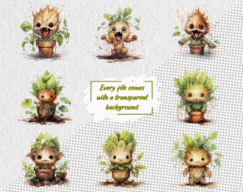 Mandrake Clipart, Watercolor Mandrake PNG, Kawaii Mandrake Images ...