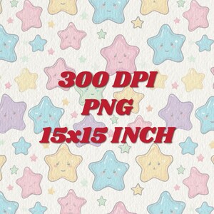 Cute Kawaii Stars Clipart, Cute Stars PNG Digital Download, Stars ...