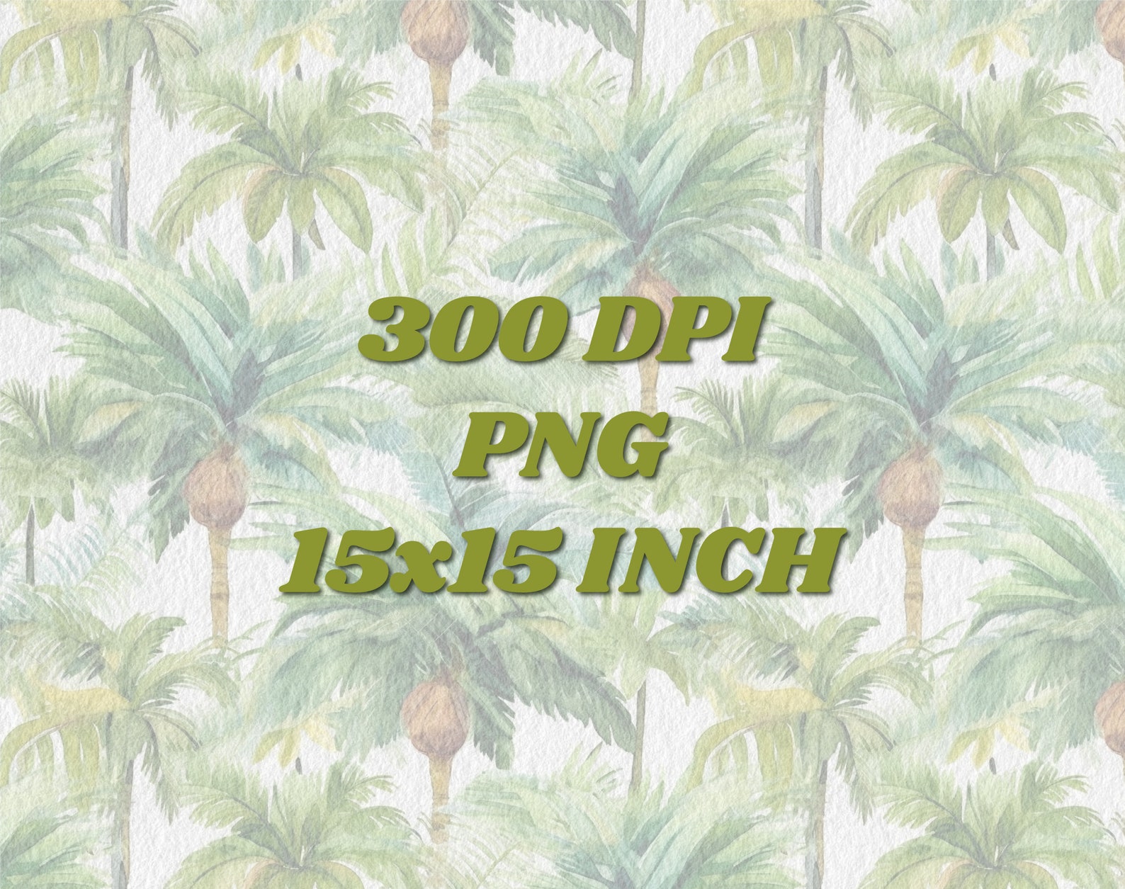 Coconut Palm Trees Clipart, Watercolor Clipart, Watercolor Palm Leaves ...