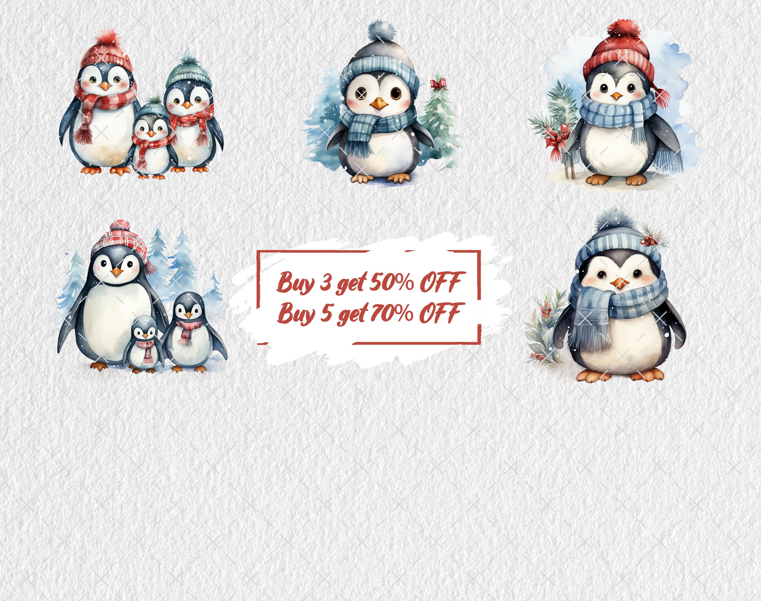 Christmas Penguin Clipart, Baby Penguin PNG, Penguin Sublimation ...