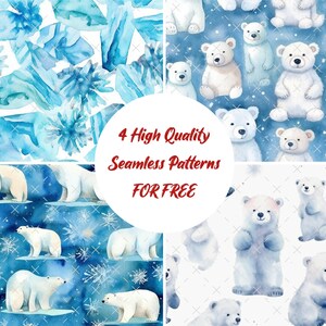 Watercolor Polar Bears, Bear Clipart, Watercolor Bear Png, Cute Animals ...