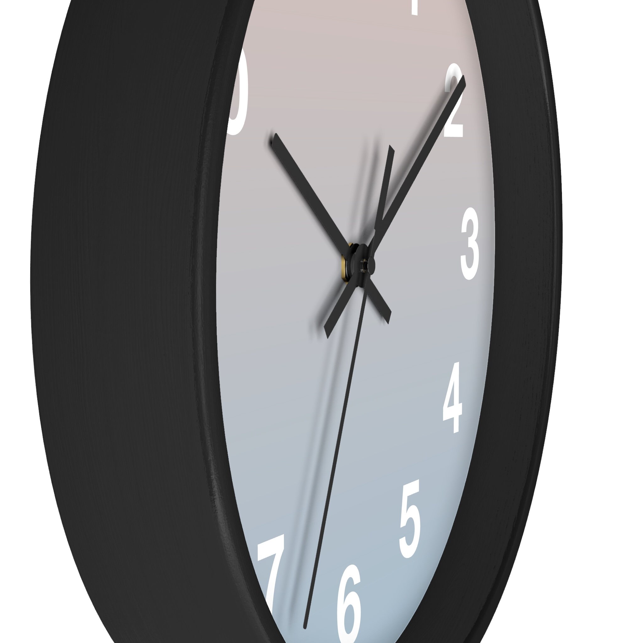 Blue Wall Clock With White Numbers, Pastel Wall Clock, Minimalist Wall ...