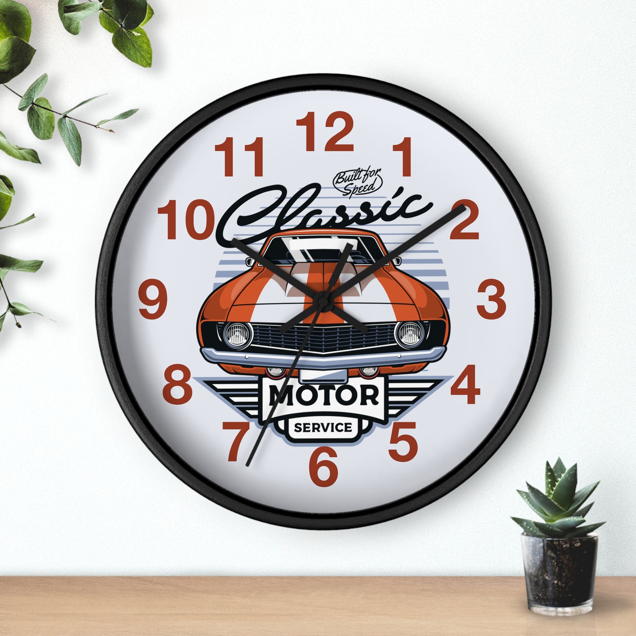 Old School Garage Wall Clock, Vintage Style Garage Décor Clock ...