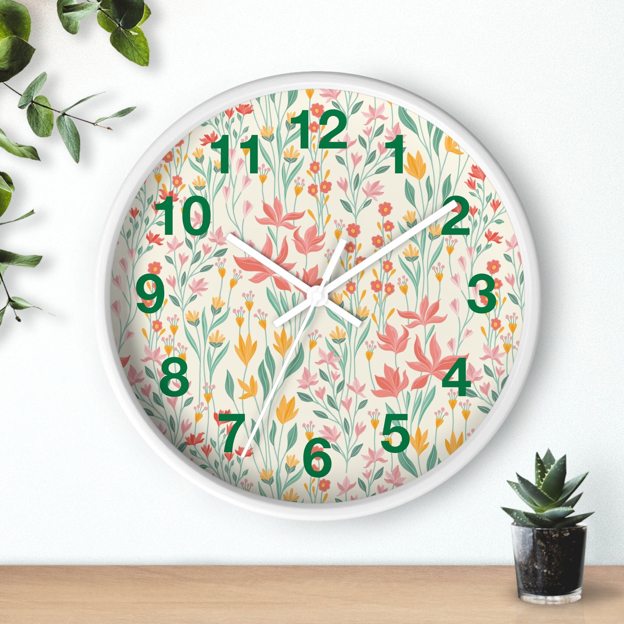 Wildflower Clock, Bienvenue Clock, French Bouquet Clock, Floral Clock ...