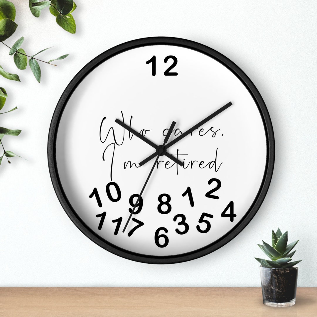 Funny Retirement Gift 10" Wall Clock - Etsy