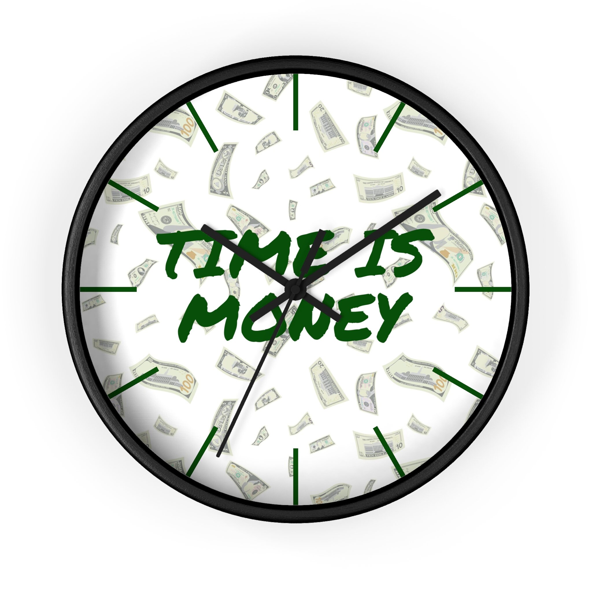 Boss Office Wall Clock, Manager Gift, TIME IS MONEY, Motivational Wall ...