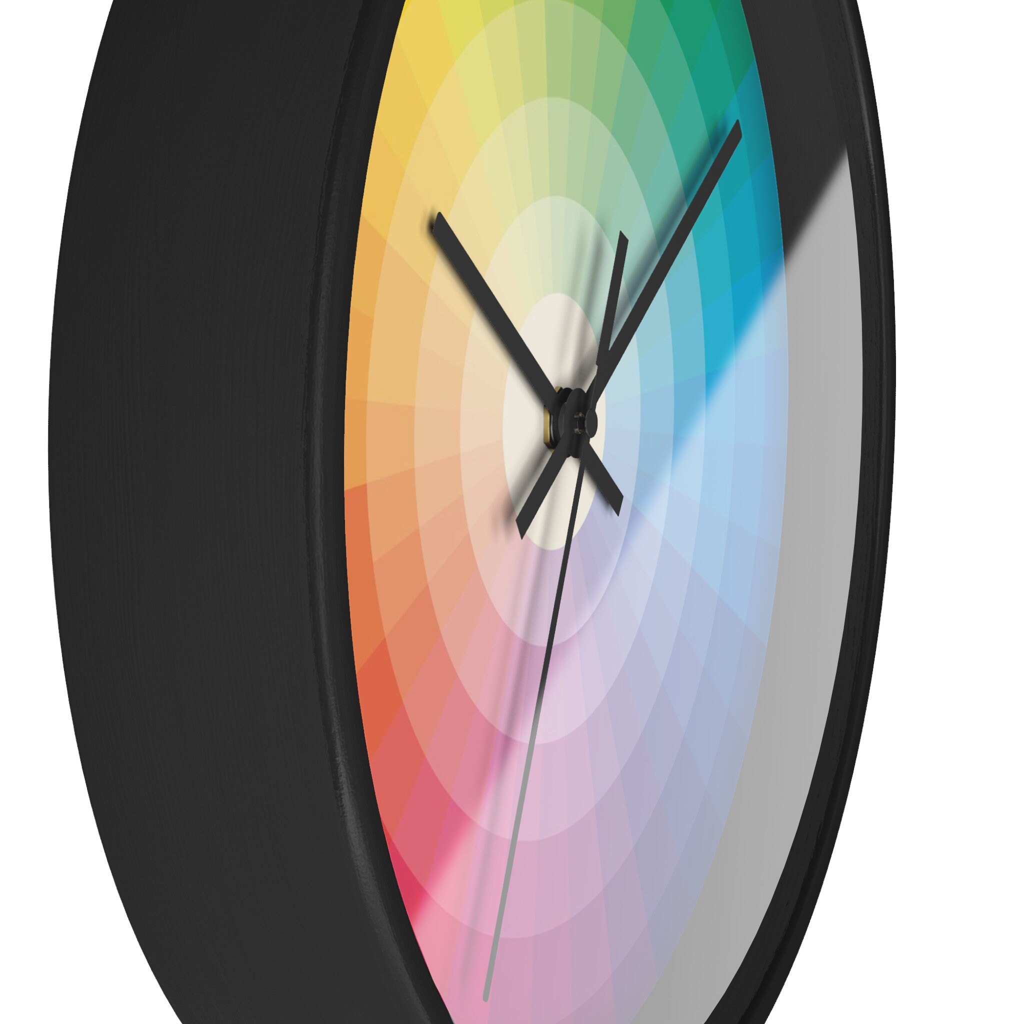 80s Clock Retro Clock Vibrant Custom Wall Clock Personalize Colors for ...