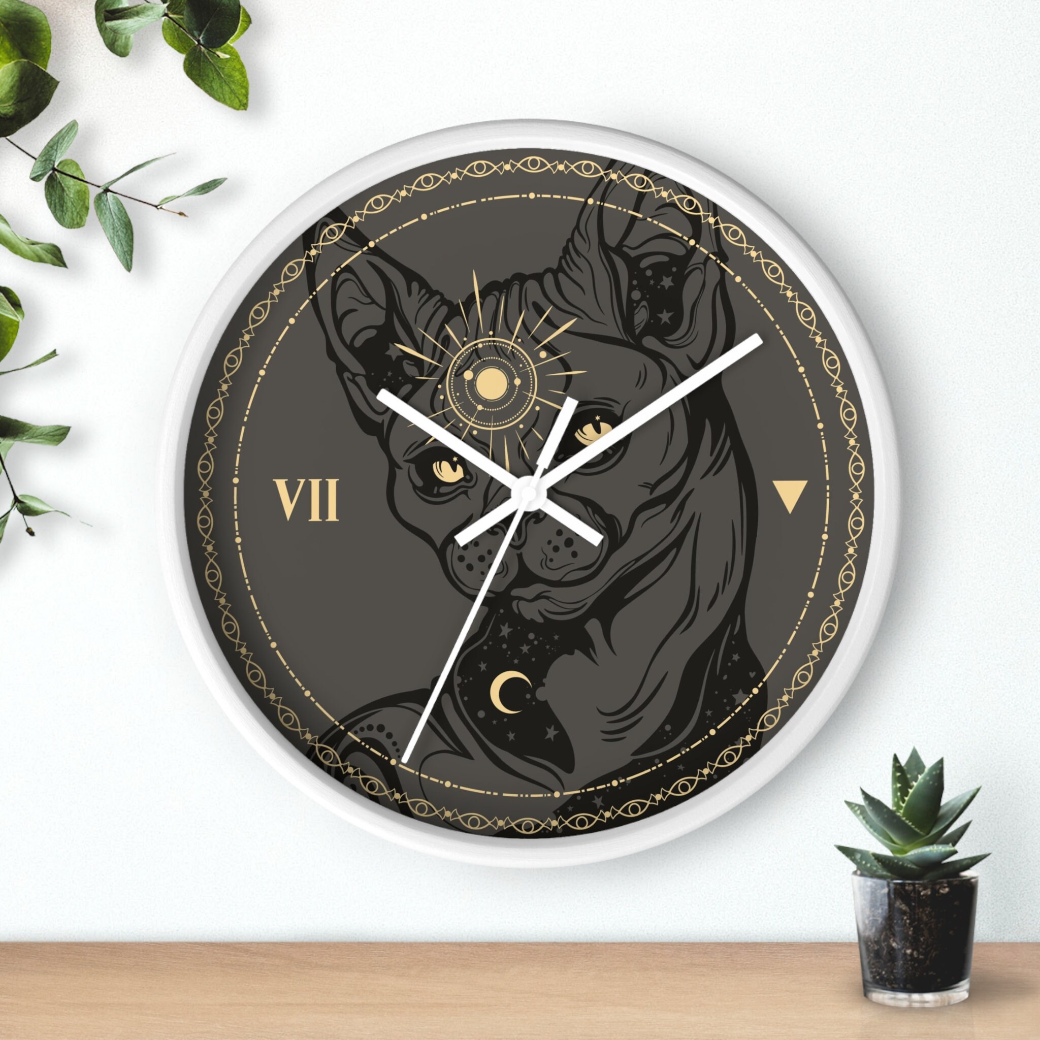 Mystic Cat Wall Clock Unique Cat Wall Art Housewarming Gift - Etsy
