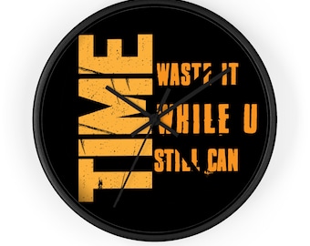 Custom Retirement Wall Clock on Retired Time Wall Clock for Him ...