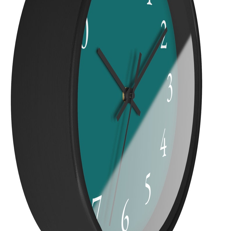 Simple Wall Clock - North Sea Green, Earth Tone Green,emerald, Teal ...