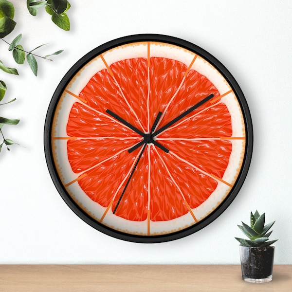 Orange Clock - Etsy