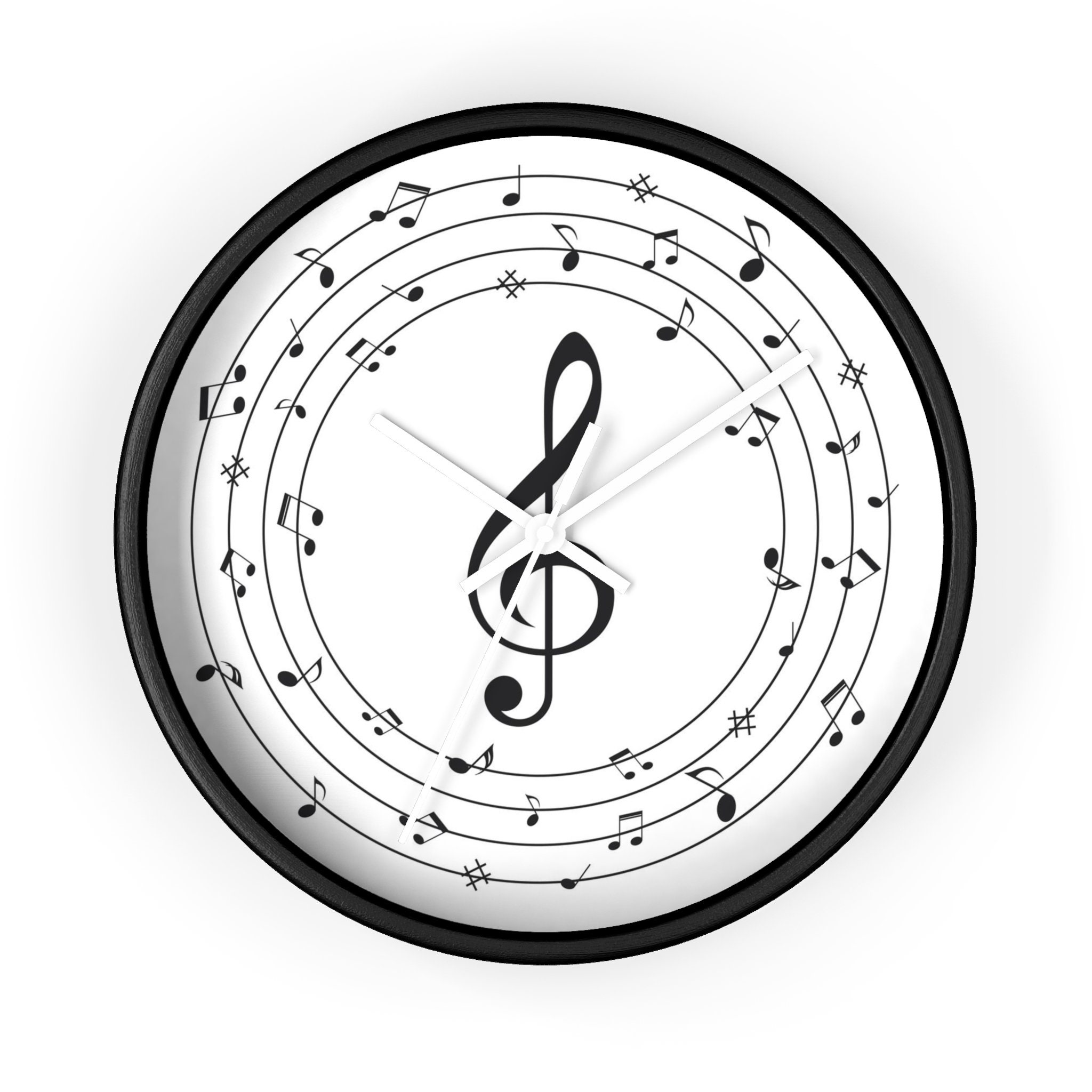 MUSIC Notes Wall Clock Musical Notes Clock Gift for Music - Etsy