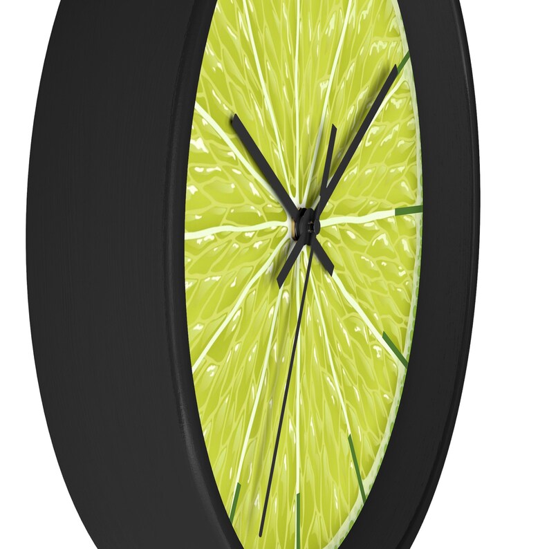 Lime Slice Kitchen Wall Clock, 10" Beach House Gift, Lime Fruit Kitchen ...
